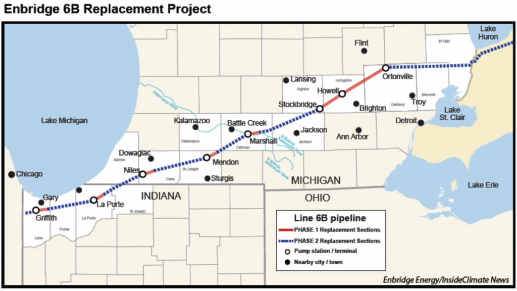 Enbridge 6B Replacement Map - Inside Climate News