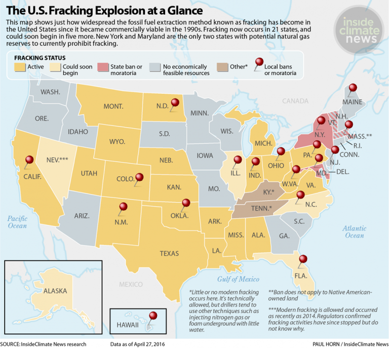 Map: The Fracking Boom, State by State - Inside Climate News