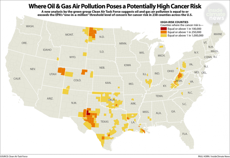 'Threat Map' Aims to Highlight the Worst of Oil and Gas Air Pollution ...
