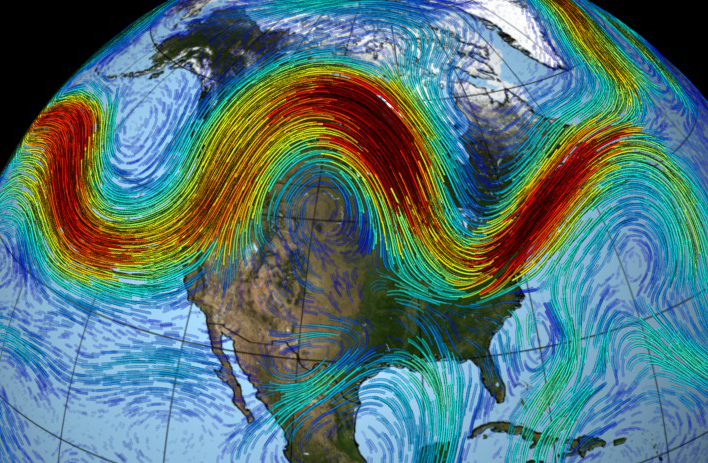 Jet Stream US Map Weathers HighFlying Highway