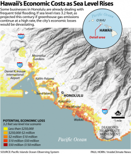 Map: Hawaii's Economic Costs as Sea Level Rises - Inside Climate News