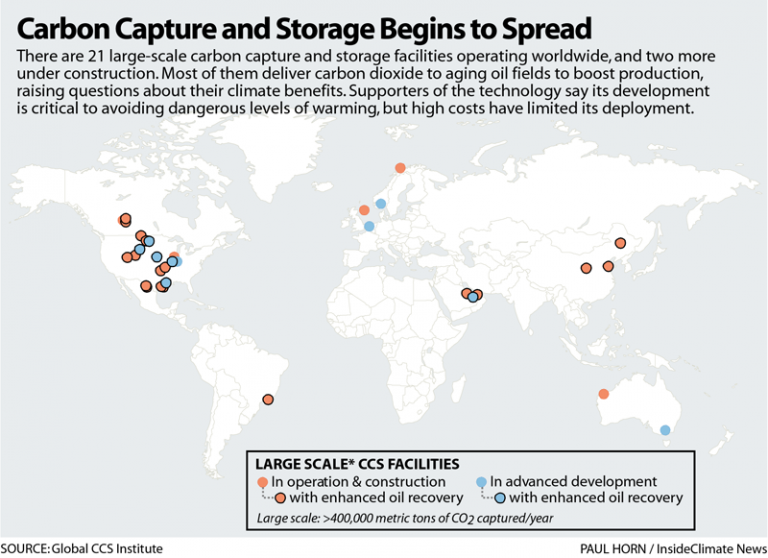 Map: Carbon Capture and Storage Begins to Spread - Inside Climate News