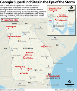 Map: Georgia Superfund Sites in the Eye of the Storm - Inside Climate News