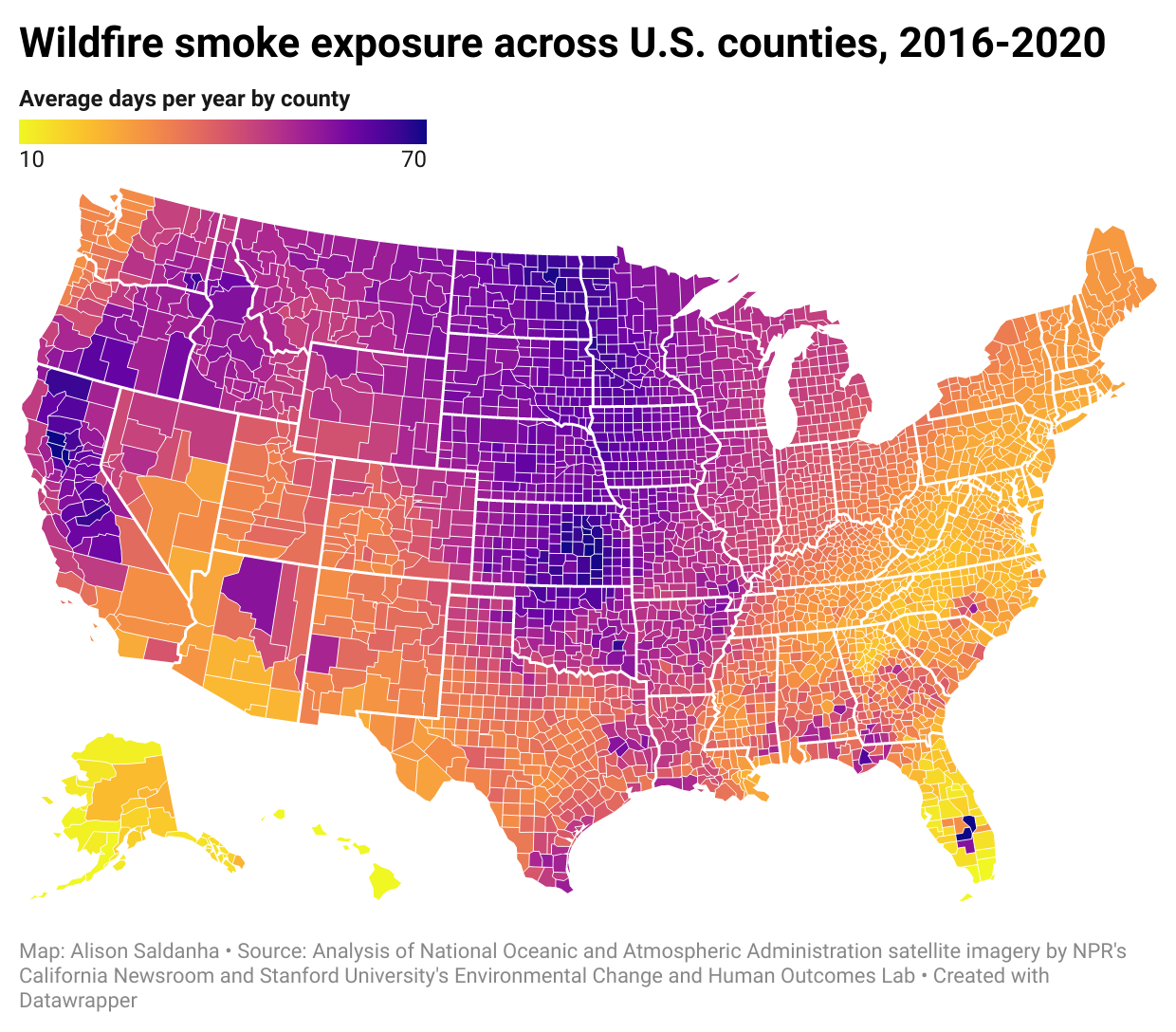 Dangerous Air: We Mapped the Rise in Wildfire Smoke Across America ...