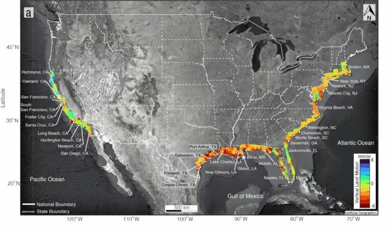 Sinking Coastal Lands Will Exacerbate the Flooding from Sea Level Rise ...